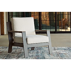 Signature Design by Ashley Outdoor Tropicava HDPE Patio Lounge Chair, Taupe
