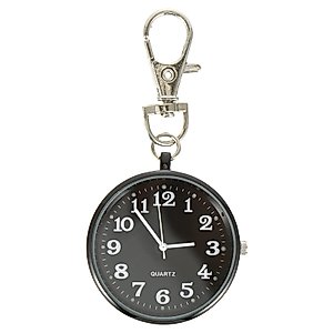 iplusmile Clip on Pocket Watch Open Face Watch with Key Buckle Portable Unisex Digital Watch for Students Men Doctor Nurses Women