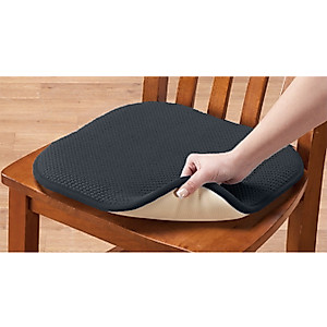 GoodGram 4 Pack Non Slip Ultra Soft Chenille Honeycomb Premium Comfort Memory Foam Chair Pads/Cushions - Assorted Colors (Purple)