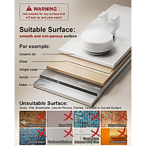 RIVAMBER 3-Pack Suction Cup Hooks, Razor Holder for Shower, Waterproof Hook for Hanging Towel Loofah Bathroom Kitchen, Heavy Duty White Hanger for Glass Tile Wall