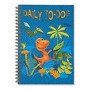 Bright Day Calendars Dino Train Kids Chore to Do List Daily Task Checklist Planner Time Management Notebook by Bright Day Cool Kids Room Non Dated Flex Cover Spiral Organizer 8.25 x 6.25