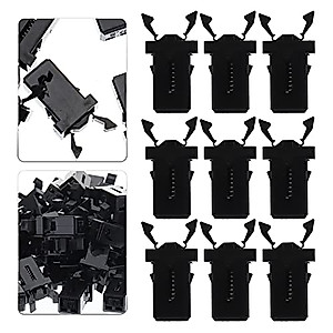 ARTIBETTER 50pcs Trash Can Lock Universal Garbage Can Lid Lock Self- Locking Garbage Trash Switch Replacement Catch Latch Trash Bin Accessories (Black)