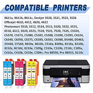 HGZ Compatible Ink Cartridges Replaccement for HP 564XL 564 XL Used for Photosmart 6525 6520 7520 5520 7510 5510 7525 DeskJet 3520 3522 OfficeJet 4620 (2 Black, 2 Cyan, 2 Magenta, 2 Yellow, 6-Pack)