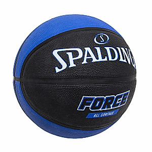 Spalding Force Basketball, Black and Blue, 7