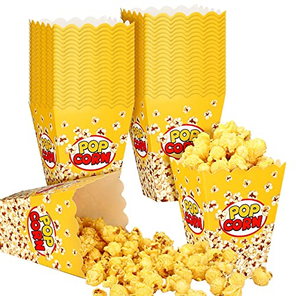 100 Pack Popcorn Boxes for Movie Nights & Parties