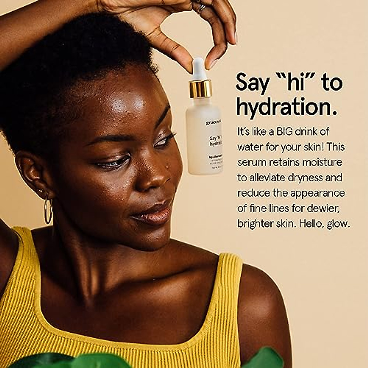 grace & stella Award Winning Hyaluronic Acid Serum (50ml/1.7 fl oz) Hyaluronic Acid Serum for Face - Acido Hialuronico Face Serum for Women - Hydrating Serum Remove Fine Lines, Wrinkles - Anti Aging