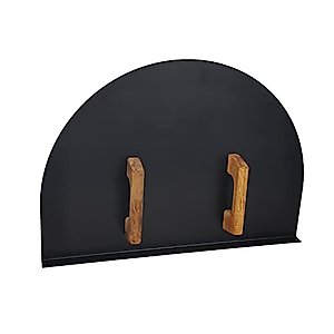 Simond Store Pizza Oven Door 19.25” X 27” Stainless Steel 304 Heavy-Duty Oven Door with Wooden Handle for Indoor & Outdoor Pizza Oven, Outdoor Pizza Oven Kit