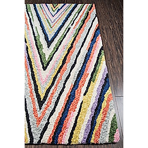 Novogratz Bungalow Collection Notch Area Rug, 9'0" x 12'0", Multicolor