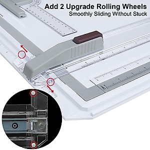 Frylr Inch A3 Drawing Board Drafting Table with Parallel Motion and Angle English Measuring System 20.87”L x 14.49”D