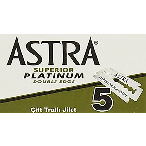 Astra Platinum Double Edge Safety Razor Blades ,100 Count (Pack of 1)