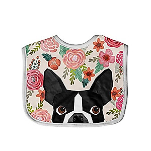 Premium Baby Bibs for Babies Boston Terrier Dog