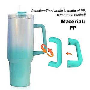 sweet grain 40oz Sublimation Gradient Glitter Tumbler with Handle, 20 Pack Double Wall Vacuum Reusable Stainless Steel Insulated Water Bottle Travel Mug Cup, Mixed Colors, DIY Gift