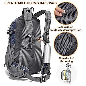 JIELV Hiking Backpack 45L Waterproof Camping Backpack Daypack Lightweight Outdoor Sport Travel for Men Women(Blue)