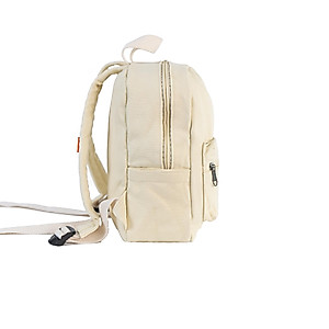 MT WORLD Toddler Mini Canvas Backpack - Personalized Vintage Daypack for Kids, Custom Monogram