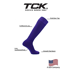 TCK Soccer Socks Multisport Tube MS (Purple, Large)