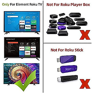 OEM Replacement Remote Control 3226000883 Fit for Element Roku TV Smart 4K Ultra HDTV with Netflix, Disney+, Hulu and Sling Or Apple TV+ or HBOMAX Buttons. (Renewed)