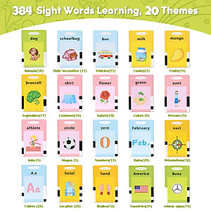 Toddler Toys Age 2-4, Autism Sensory Toys for Autistic Children, Pocket Speech for Toddlers, 384 Preschool Education Sight Words Talking Flash Cards - ABC Learning Toys for 2+ Years Old Girls & Boys