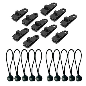 ZBGUN 20 PCS Car Windproof Clip Elastic Cord, Durable Plastic Clip Buckle ，Protect Car Cover from Blowing Off in High Winds,Universal Fit for Most Cars, Sedans, SUVs, Trucks, Vans