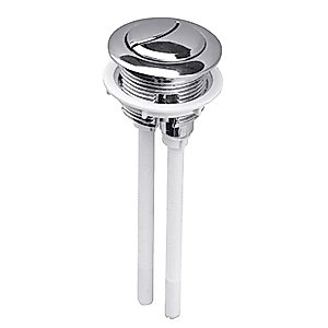 Dual Flush Toilet Kit Plastic Adjustable Top Push Button Toilet Tank Button Replacement for Most Dual Flush Toilet with 38mm Hole in the Cistern Lid