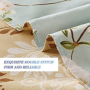 Qeeruim Floral Duvet Cover Set Queen Size, 3pcs Microfiber Skin-Friendly Breathable Duvet Cover with Zipper Closure, Flower Printed Comforter Cover with 2 Pillowcases for Bedroom Guestroom Decor