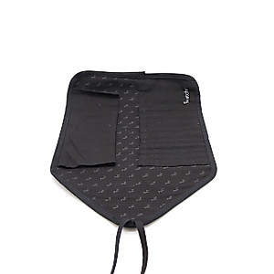 ETCHR Canvas Roll Up Brush Pouch - Black Paint Brush Holder with Canvas Ties