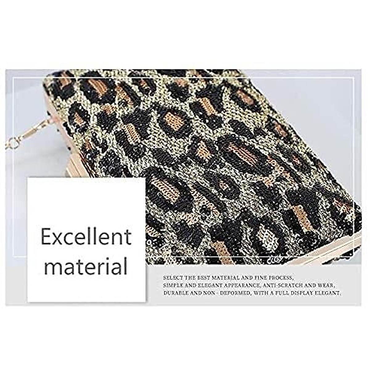 AYKDAS Purses & Totes, Evening Clutches & Crossbody Bags Women's Evening Bag, Leopard Print Style Messenger Party Wedding Bag (Color : Black)