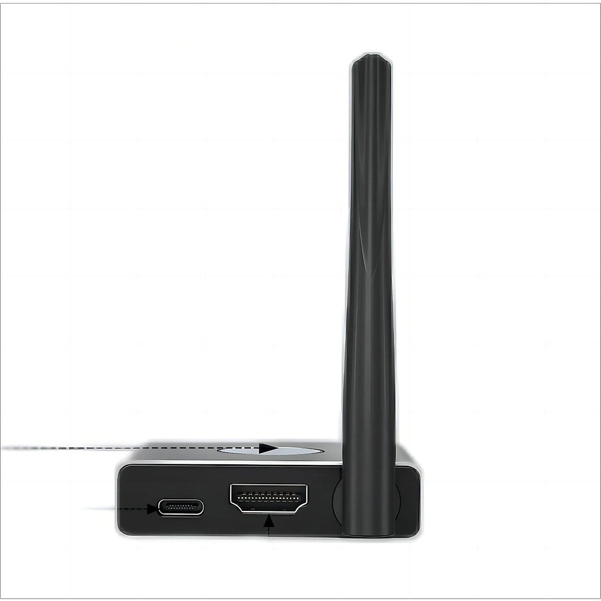 Wireless HDMI Display Dongle Adapter 4K, Wireless Receiver, Streaming Media Video/Audio/File HDMI Wireless Extender from Laptop, PC, Smartphone to HDTV Projector Monitor (Sliver) (Brown)