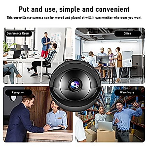 onlyliua Mini WiFi Camera, Built in Battery Wireless Hd 1080p Home Security Cameras with Smart Night Vision and Motion Detection, Support 2.4g WiFi