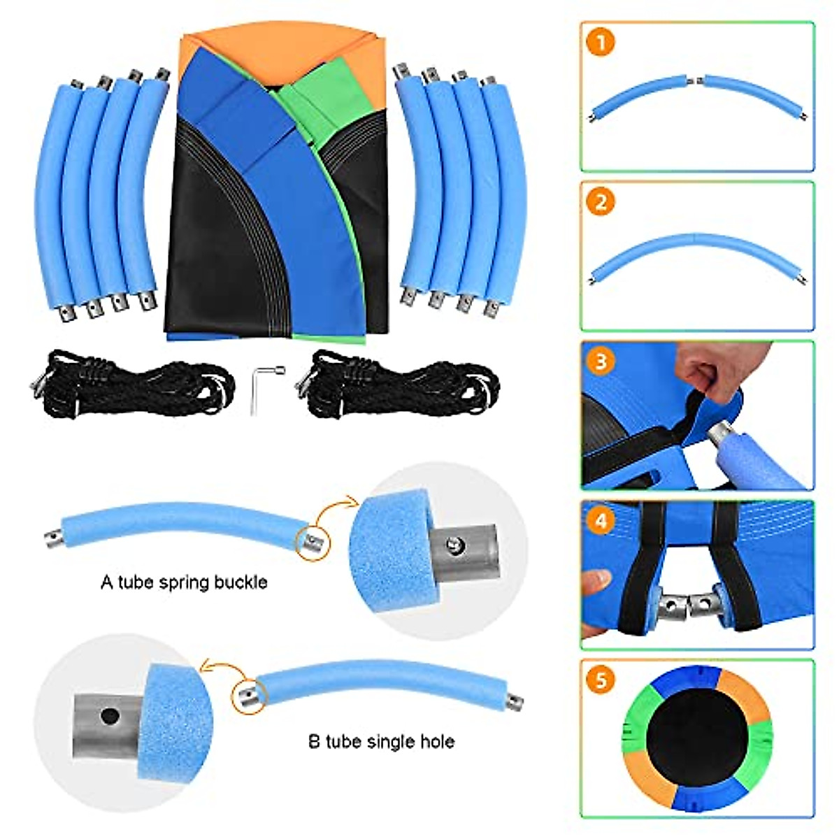 40 Inch Tree Swing Saucer Swing Tree Saucer Swings for Kids Outdoor Swing Round Swing Seat