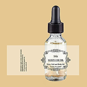 NP NATURES PHILOSOPHY Iris Multi-Use Oil for Face, Body and Hair - Organic Plant Fragrant Essential Oil for Dry Skin, Scalp and Nails - 1 Fl Oz