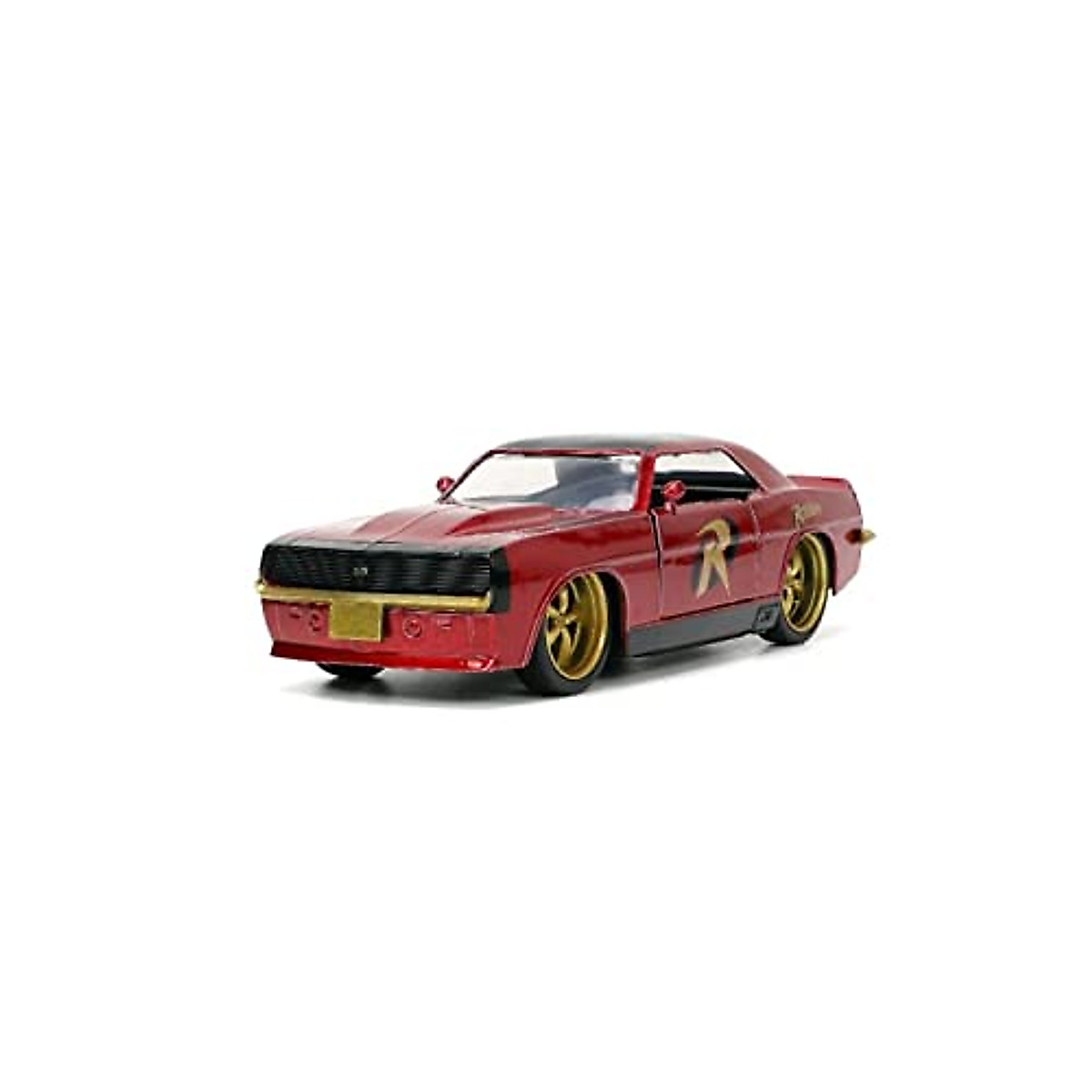 DC Comics 1:32 1969 Chevy Camaro Die-cast Car w/ 1.65" Robin Figure, Toys for Kids and Adults