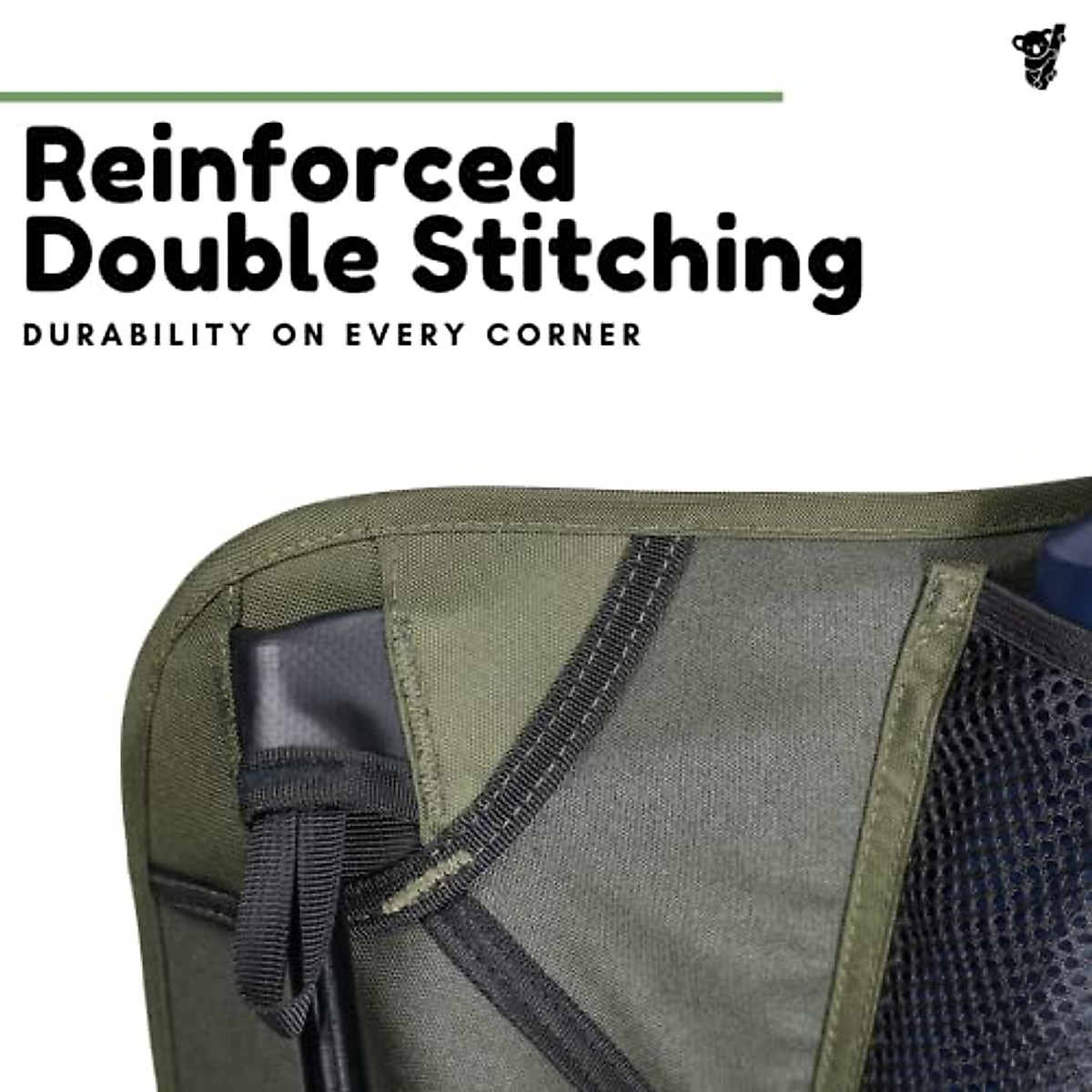 Koalanu Heavy Duty Folding Camping Lawn Chair with Elastic Side Pockets, Lightweight Portable Compact 330 lb Load Comfortable Outdoors Camping Hiking