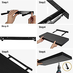 36 Inches Wall Mounted Floating Shelves Set of 2,Espresso Wall Display Ledge Shelf Wide Panel 12 Inches Deep,35.43" L x 11.81" D x 2" T, Deeper Than Others, Espresso