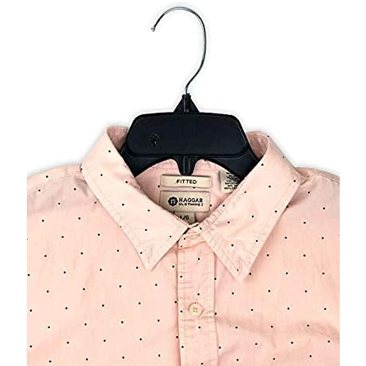 Hangon Recycled Plastic with Notches Shirt Hangers, 17 Inch, Black, 200 Pack (HORB-200)