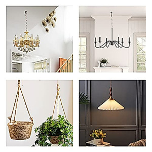 Rddconkit 2-Pack Swivel Swag Hook Metal Chain Extension, Heavy Duty Swivel Ceiling Hook for Hanging Plants / Chandeliers / Baskets / Indoor & Outdoor Use (Bronze)