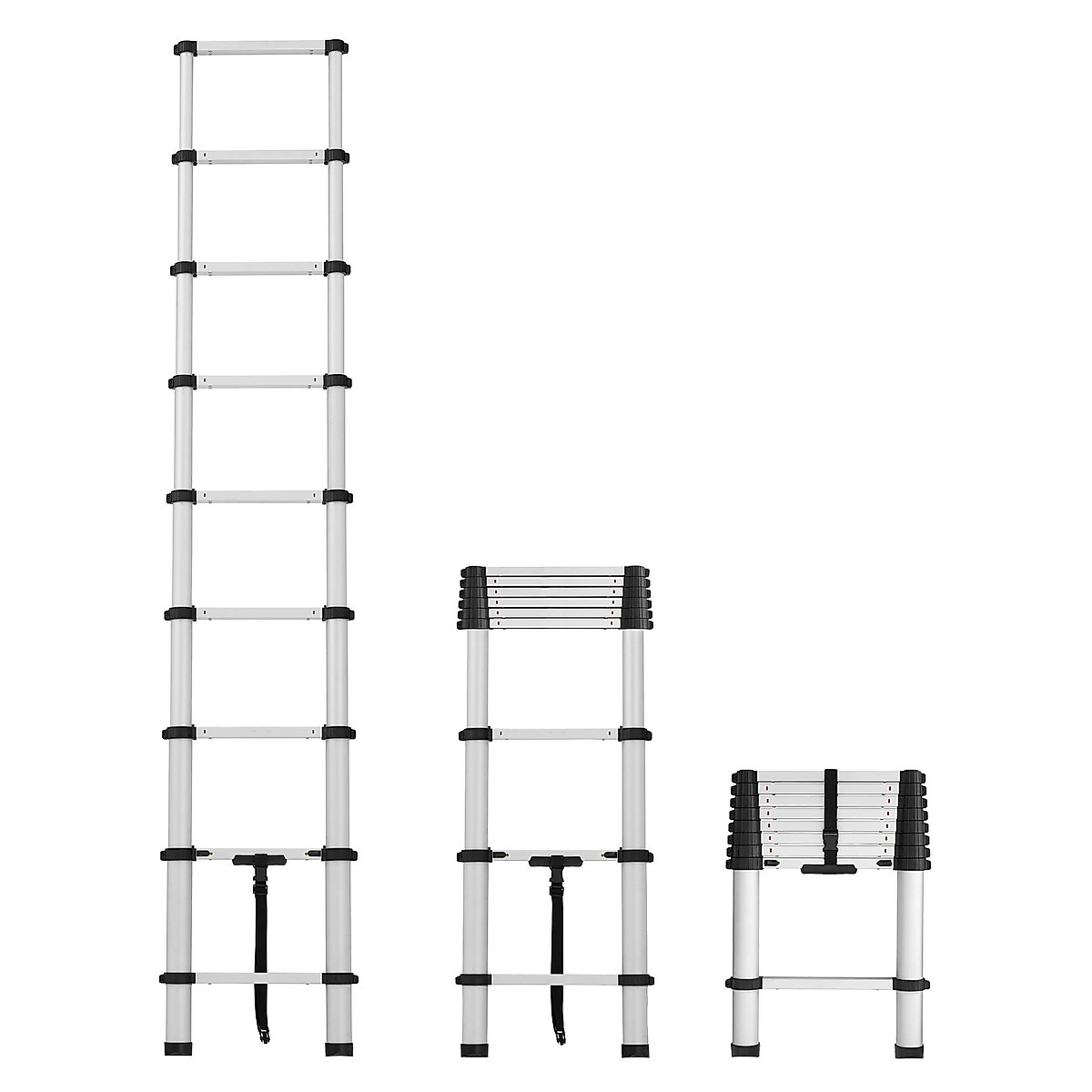 Cosco 20309T1ASE Smartclose Telescoping Aluminum Ladder, (300-Pound Capacity, 8.5 ft. ladder with 12 ft. Max Reach)