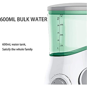 GIENEX Water Flosser for Teeth, Dental Oral Irrigator with 6 Jet Tips, 600ML Water Tank, Non-Slip Base, Quiet Electric Flosser for Braces Care, Teeth Cleaner