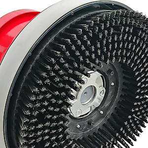 WYDDDARY 1100W Red Floor Polisher Commercial Floor Cleaner Polishing Machine Carpet Buffer Scrubber with 3gal Water Tank and 17" Base 154Rpm AC110V