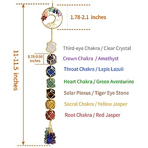 Tree of Life Handmade 7 Chakras Stones Healing Crystals Tree of Life Hanging Ornament for Home Decor