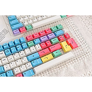 KOKOYAKA Dye Sublimation Keycaps | Cherry Profile for Custom Merchanical Keyboard | 139 Keys (Chalk)