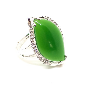yigedan 925 Silver Natural Hetian Jade Ring Jasper Gemstone Jade Jewelry for Women