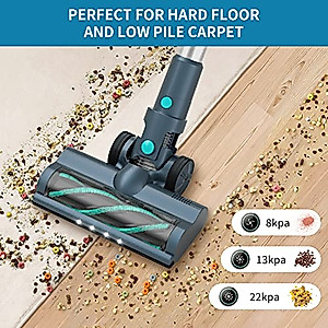 Belife Cordless Vacuum Cleaner, 22Kpa Stick Vacuum, Max 45mins Runtime, 380W Brushless Motor, 7-Cell 2500mAh Battery, LED Touch Screen, Lightweight Handheld Vacuum for Hard Floor Carpet Pet Hair