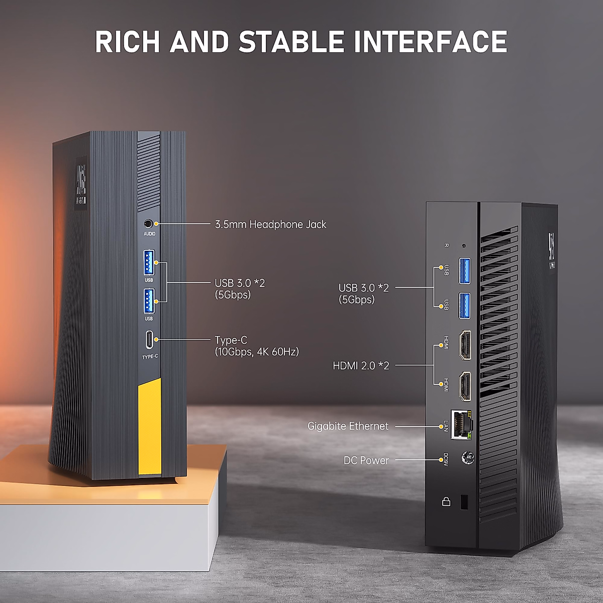 Mini PC Intel i5 12th-Gen 12450H (8 Cores, 12 Threads, up to 4.4GHz), ACEMAGICIAN Mini Computer 16GB DDR4 512GB SSD, WiFi 6/BT5.2/3-Screen 4K@60 Display Office Desktop, for Daily Use/Business/HTPC