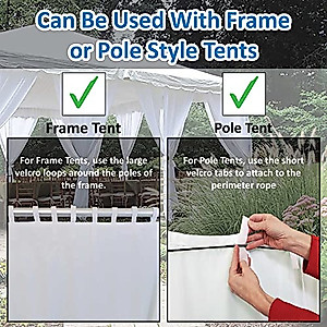 Canopy Leg Drape Accessories - 8 Foot. Canopy Not Included.