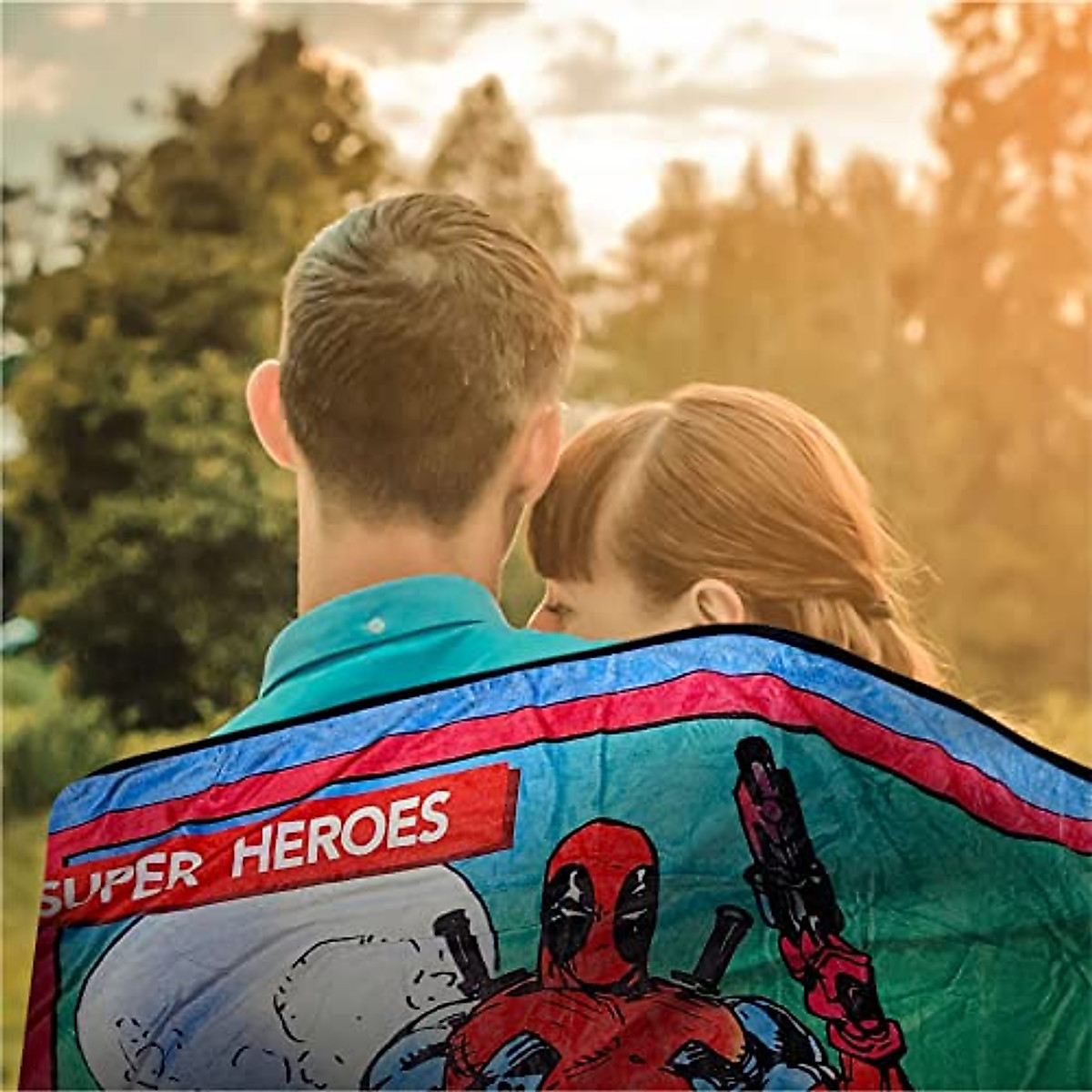 Marvel Deadpool Fleece Throw Blanket| Measures 60 x 45 Inches
