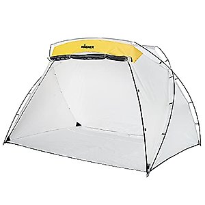Wagner Spraytech C900038.M Large Spray Shelter with Built-In Floor & Screen, Portable Paint Booth for DIY Spray Painting, Hobby Paint Booth Tool Painting Station, Spray Paint Tent, White, Yellow