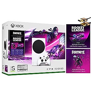 Microsoft Xbox Series S 512 GB SSD All-Digital Console, Wireless Controller, 1440p Gaming Resolution, Up to 120 FPS, HDR (High Dynamic Range), AMD FreeSync, Fortnite & Rocket League, HDMI Cable (Renewed)
