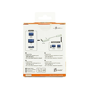 J5 Create Jda154 Display Port to HDMI Adapter Cable White