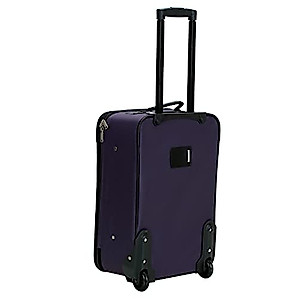 Rockland Fashion Expandable Softside Upright Luggage Set, Purple, 2-Piece (14/19)