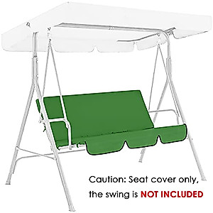 Yuehuam Patio Swing Cushion Cover Replacement for 3 Seaters Courtyard Garden Swing Seat Cover Replacement 3-Seat Cover Waterproof Protection Cover 59x20x3.9Inch (Swing Not Included)